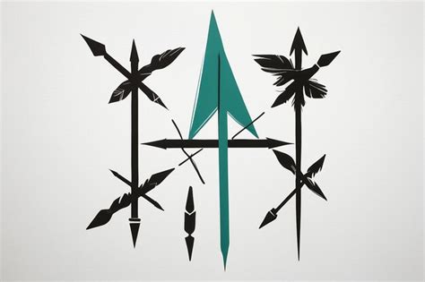 Five Being Crossed Arrows Premium Ai Generated Image