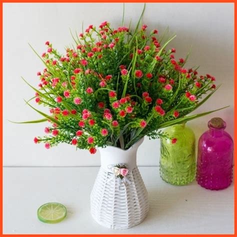 Artificial Mini Rose Flower Pokok Bunga Hiasan Ros Kecil Home Table Decoration Plastic Flower