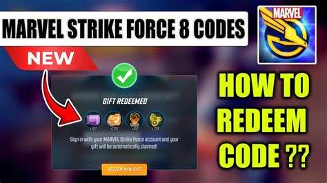 MARVEL STRIKE FORCE CODES HOW TO REDEEM CODES IN MARVEL STRIKE FORCE YouTube