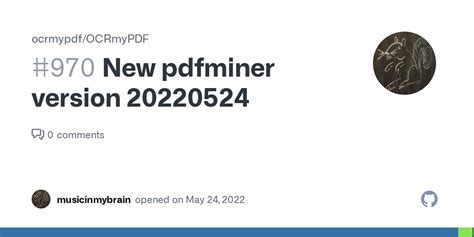 new pdfminer version 20220524 · issue 970 · ocrmypdf ocrmypdf · github