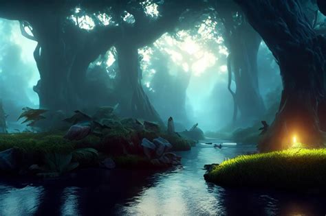 3d Render Digital Art Fantasy Natural Environment High Quality
