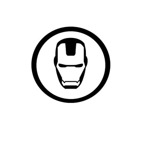 Ironman Logo Black Outline