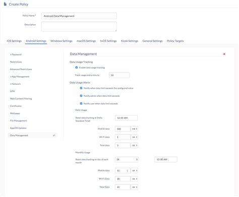 Monitor And Manage Mobile Data Usage With Hexnode Unified Endpoint