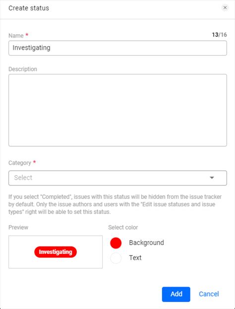 Managing Custom Issue Statuses Revizto