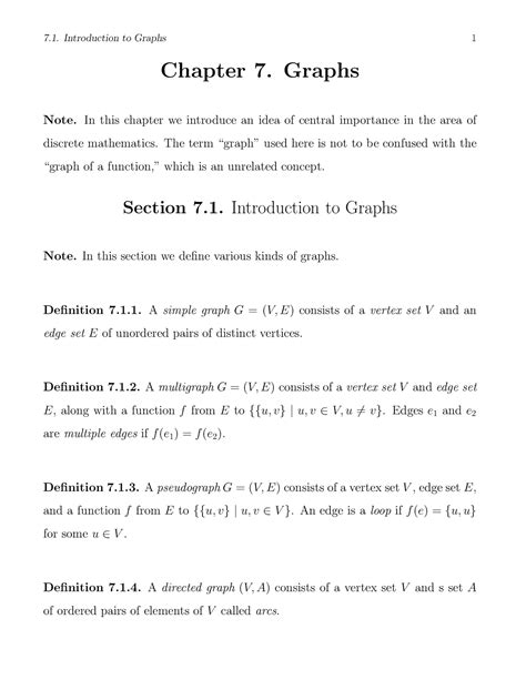 Introduction To Graphs Graphs Note In This Chapter We Introduce An Idea Of Central Importance