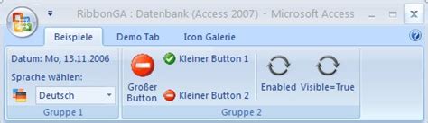Ribbons Für Access 2007 Access 2010 Access Ribbons