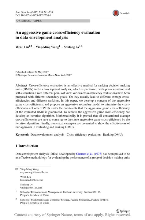 An Aggressive Game Cross Efficiency Evaluation In Data Envelopment Analysis