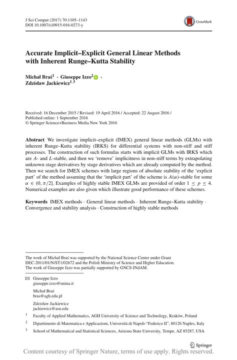 accurate implicit explicit general linear methods with inherent runge