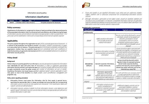 Policy On Information Classification