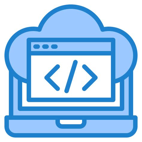 Web Coding Srip Blue Icon