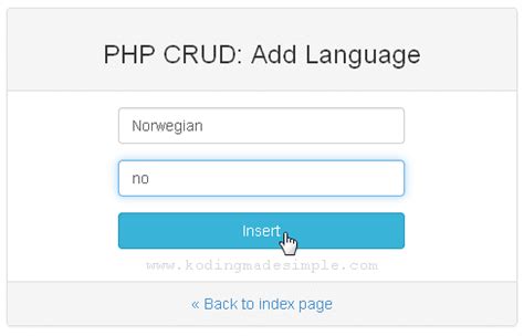 Simple CRUD Operations In PHP MySQL Example