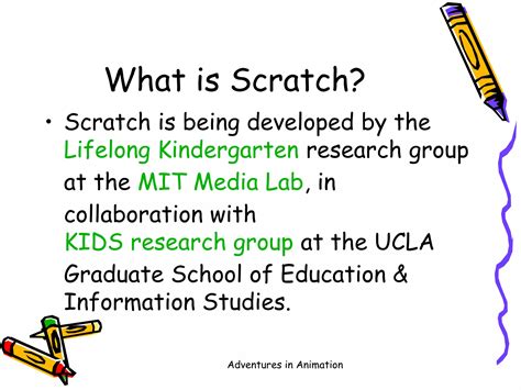 introduction to scratch ppt computer animation computer software