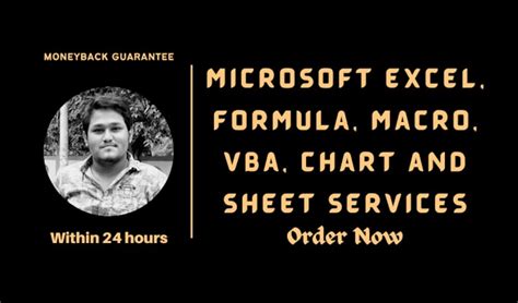 Do Any Microsoft Excel Formula Macro Vba Sheet Chart In 24 Hours By