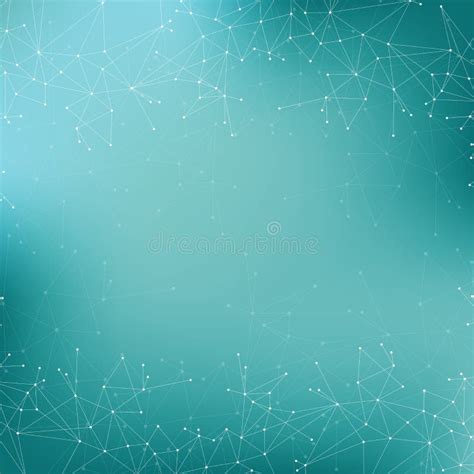 Molecule Structure Dna And Communication Background Connected Lines With Dots Stock Vector