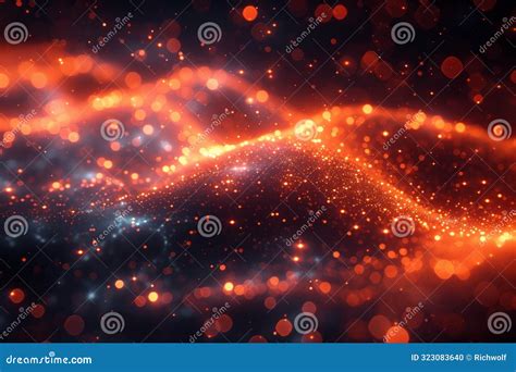 Create An Abstract Visual Experience With An Electric Wave Glowing Particles And Bokeh Lights