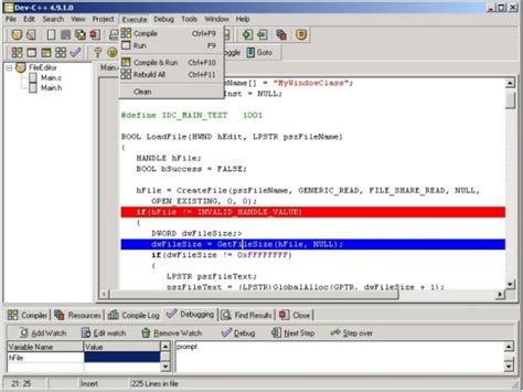 Bloodshed Dev C Integrated Development Environment TECK IN