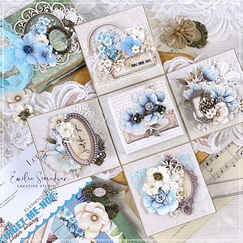 Handmade Vintage Style Explosion Box Paper Crafting Tutorial