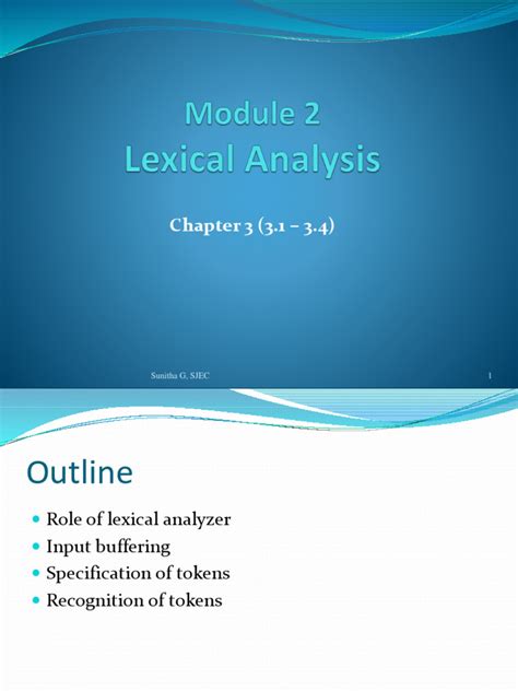 Ssc Module2 Lexicalanalysis Pdf Computing Syntax