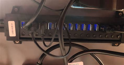 USB Hub Desk Mount RSHTECH Port By PogFrog Download Free STL Model Printables Com