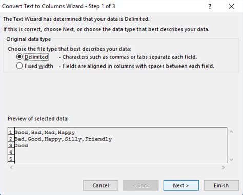 Excel 20132016 How To Split Comma Separated Values Into Columns It Support Guides