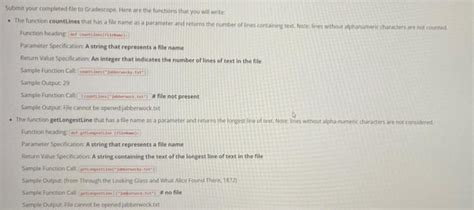 Solved Submit Your Completed File To Gradescope Here Are
