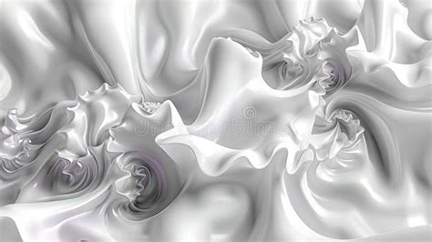 Abstract Swirling White Fabric Texture Creating A Smooth Flowing