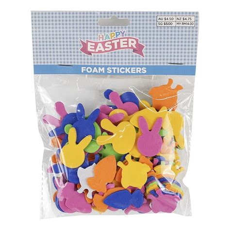 Happy Easter Foam Stickers Multicoloured