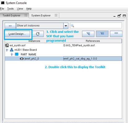 Launching The EMIF Debug Toolkit