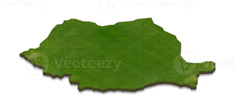D Map Illustration Of Romania Png