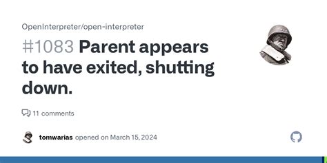 Parent Appears To Have Exited Shutting Down Issue Openinterpreter Open Interpreter