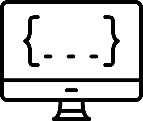 Monitor Screen Vector Line Icon 9285814 Vector Art At Vecteezy