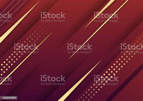 프리젠 테이션 디자인을위한 골드 빛나는 요소 장식어두운 빨간색 그라데이션 배경 배너 포스터 커버 템플릿 배경 등에 대한 벡터