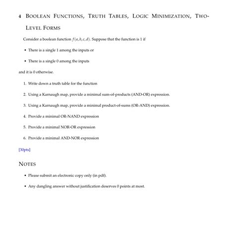 Solved 4 ﻿boolean Functions Truth Tables Logic