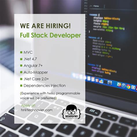 C Lahore Mvc Angular7 Technology Technologysolutions Jobpostings Technovier