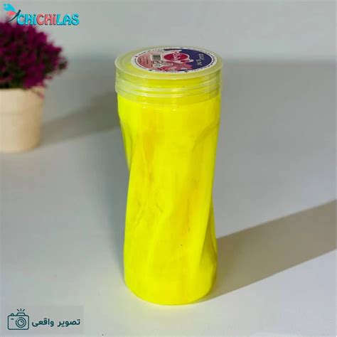 قیمت و خرید اسلایم ابر و بادی استوانه ای زرد چیچیلاس