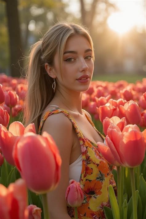 Vanilopa Woman In A Tulip G Image Created By Pedromoguel Tensor Art