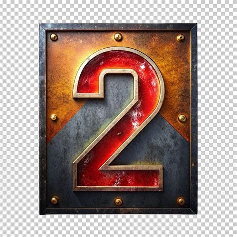 Premium Psd Number 2 3d Render