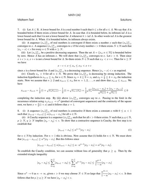 Exam 2013 Answers Midterm Version 1 Math 242 Midterm Test
