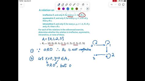 8 2 hw 10 irreflexive asymmetric intransitive youtube