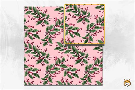 Mistletoe Seamless Pattern Graphic By Meowbackgrounds · Creative Fabrica