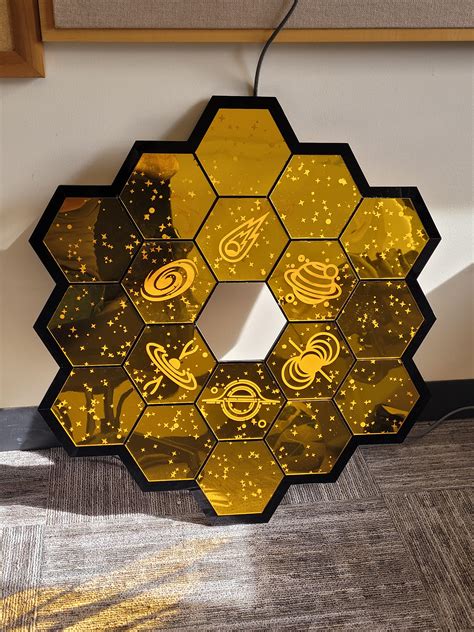 Jwst Gold Mirror Black Acrylic Laser Cut And Engraved Rpics