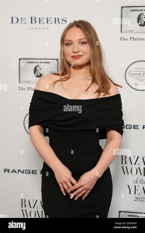 Mia Threapleton Poses For Photographers Upon Arrival At The Harpers