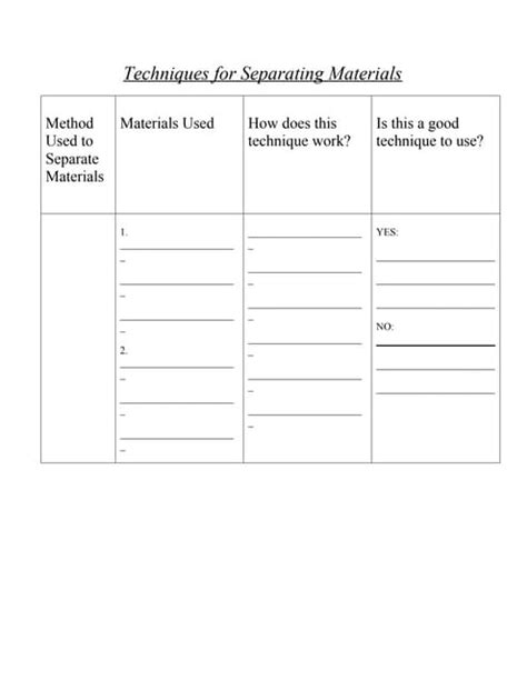 Techniques For Separating Materials Doc