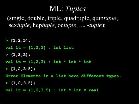 ml a strongly typed functional language ppt