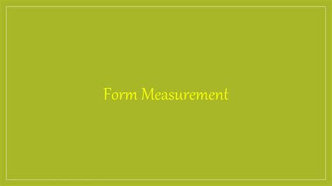 Form Metrology Thread Measurement In Metrology Pptx