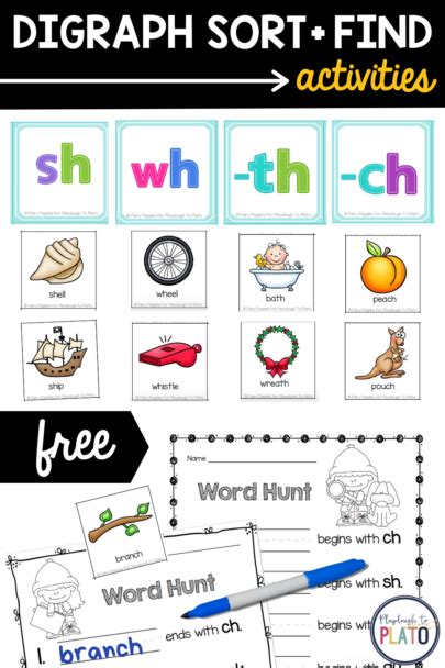 Digraph Sort And Find Activities Playdough To Plato