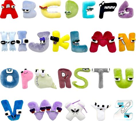KSTOUMYBB 26 pièces Alphabet Lore en Peluche AZ Alphabet en Peluche