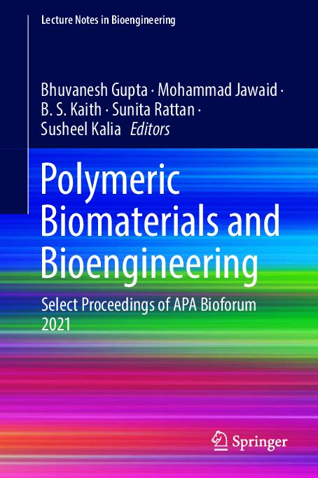 Pdf Lecture Notes In Bioengineering Preparation And Characterization