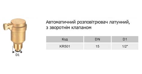 ᐉ Повітровідвідник автоматичний Karro Kr501 1 2 з боковим виходом та