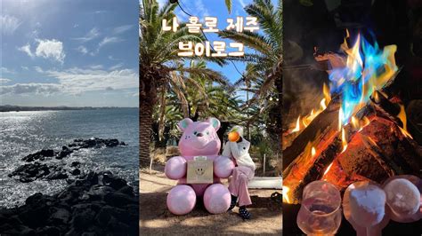 🍊2박 3일 나홀로 뚜벅이 제주여행 애월에서만 2박 🪨 신창풍차해안도로 포트럭 파티🔥 오션뷰 호텔 드디어